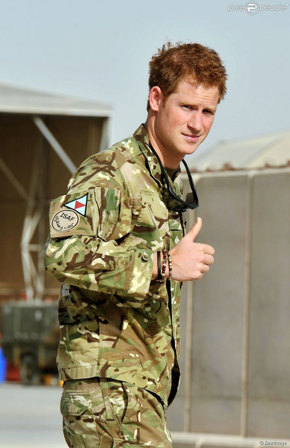Le prince Harry à Camp Bastion en Afghanistan où il est en mission en ...