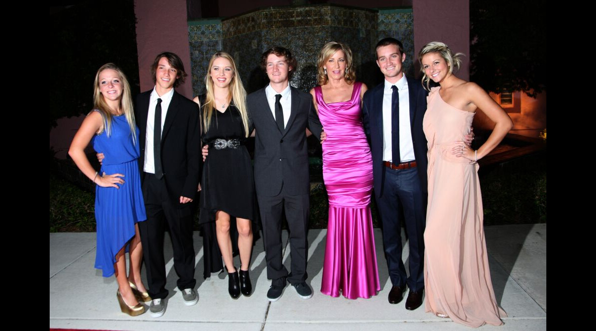 Photo : Chris Evert et ses trois fils Colton Mill, Nicky Mill et Alex ...