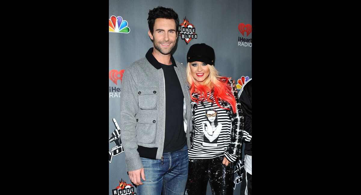 Photo : Christina Aguilera et Adam Levine sur le tapis rouge de 'The ...