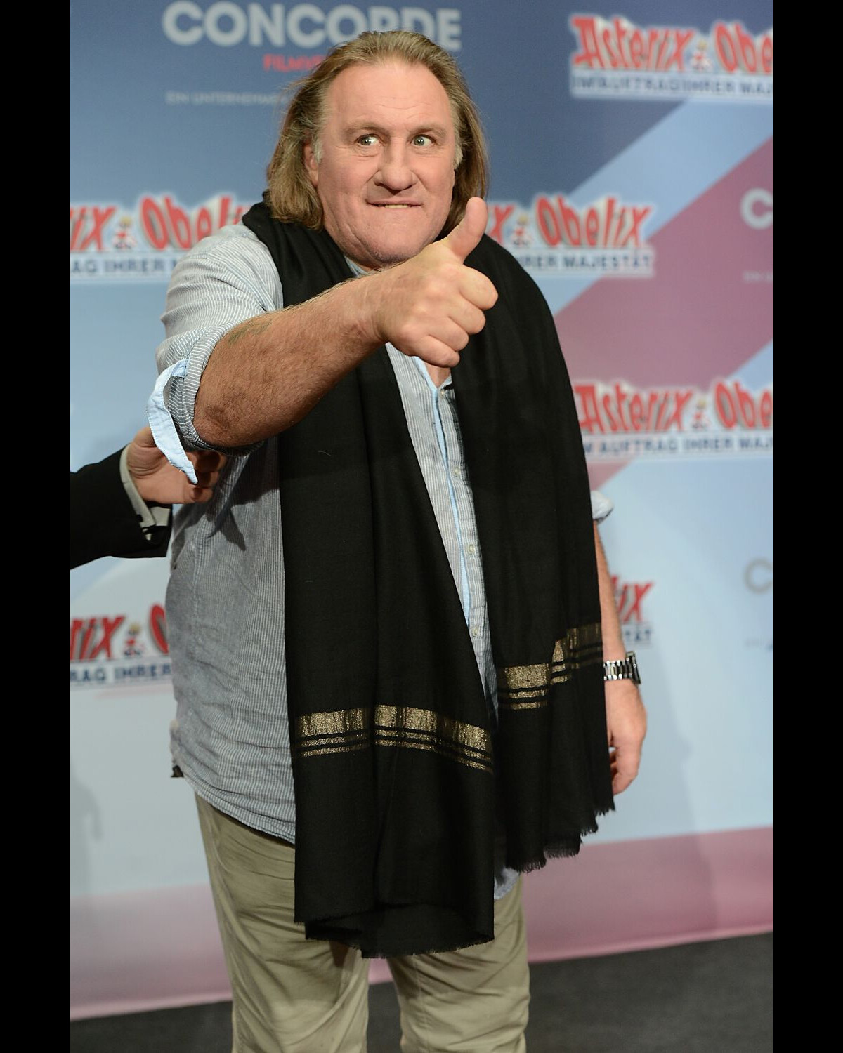 Photo : Gérard Depardieu durant un photocall pour le film Astérix et ...