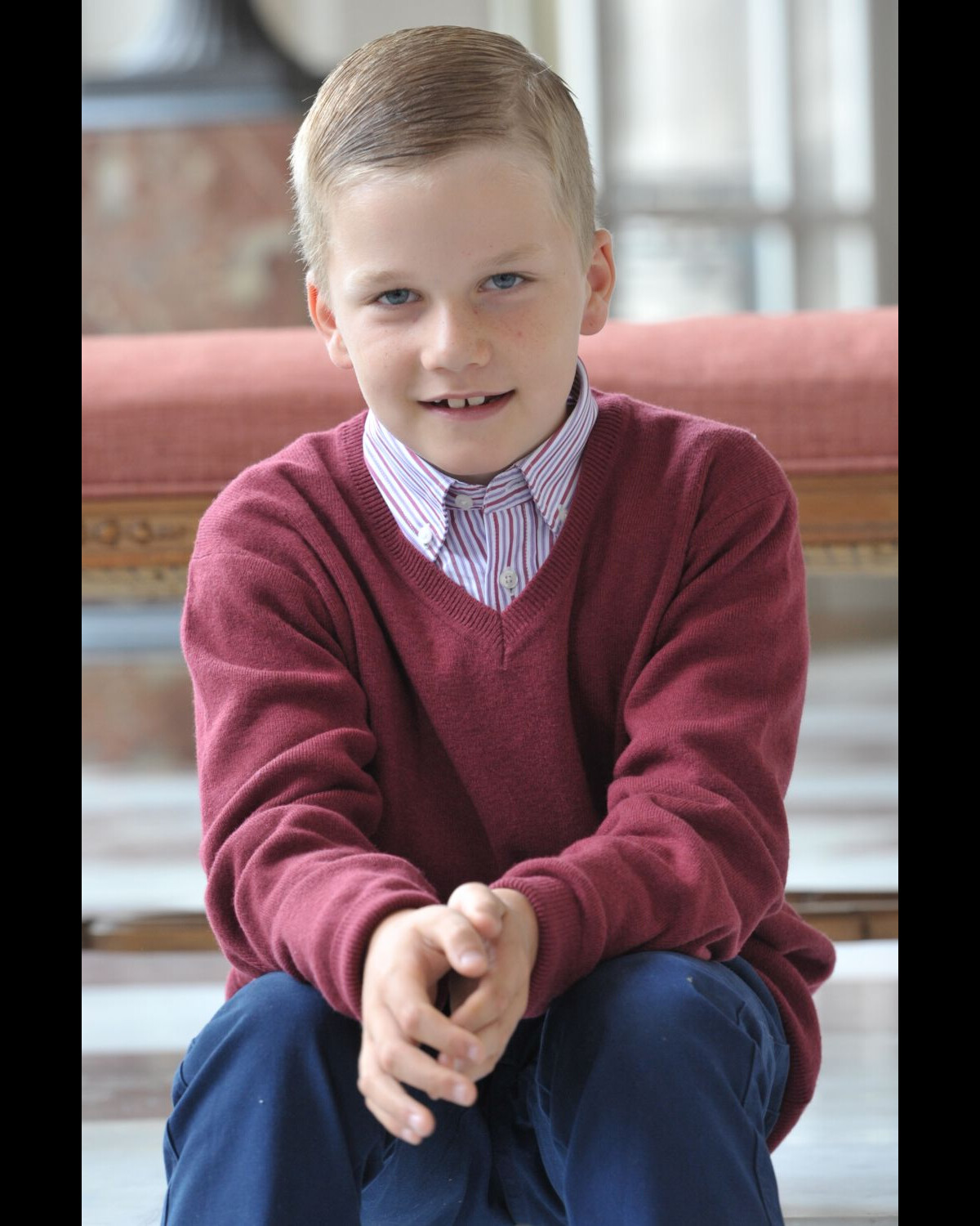 Photo : Le prince Gabriel de Belgique, 9 ans. Le prince héritier ...