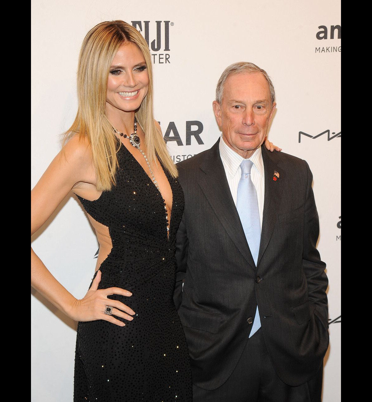Photo : Michael Bloomberg, Heidi Klum au gala de l'amfAR à New York, le ...