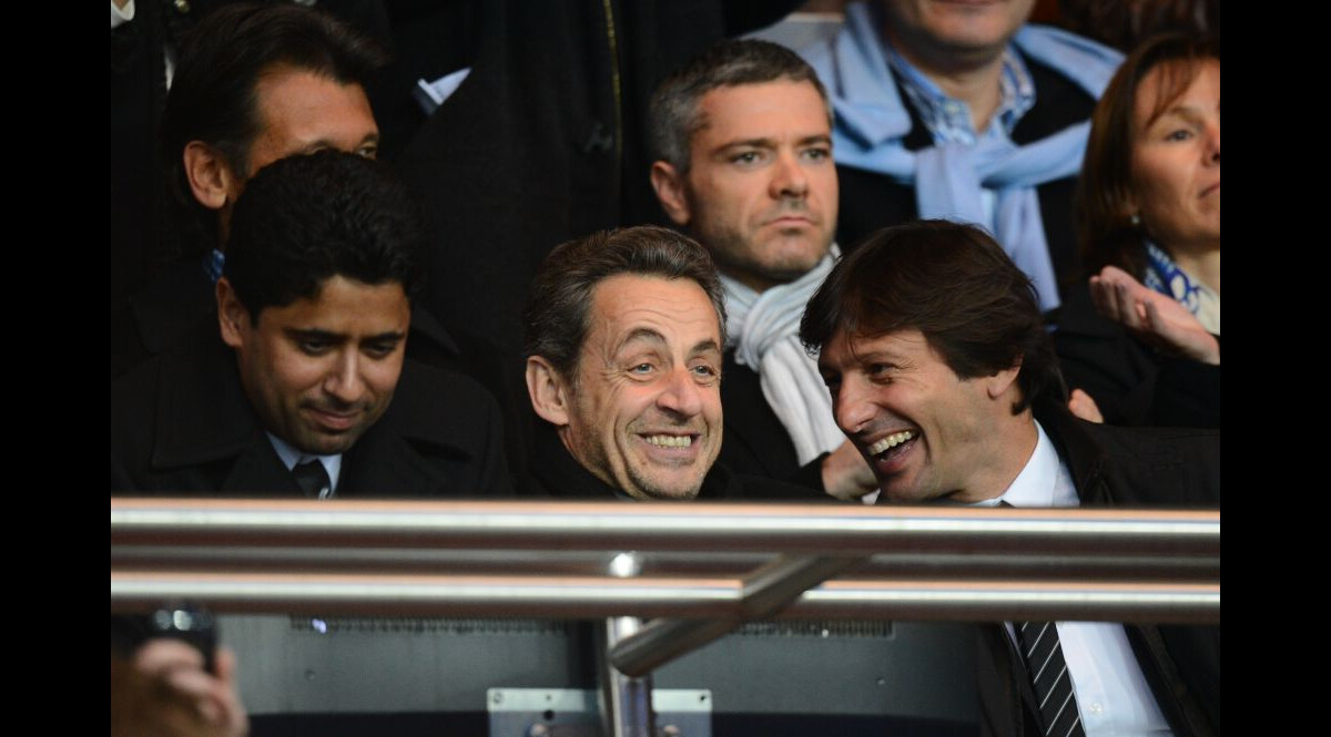 Photo : Le président du PSG Nasser Al-Khelaifi, Leonardo et Nicolas ...