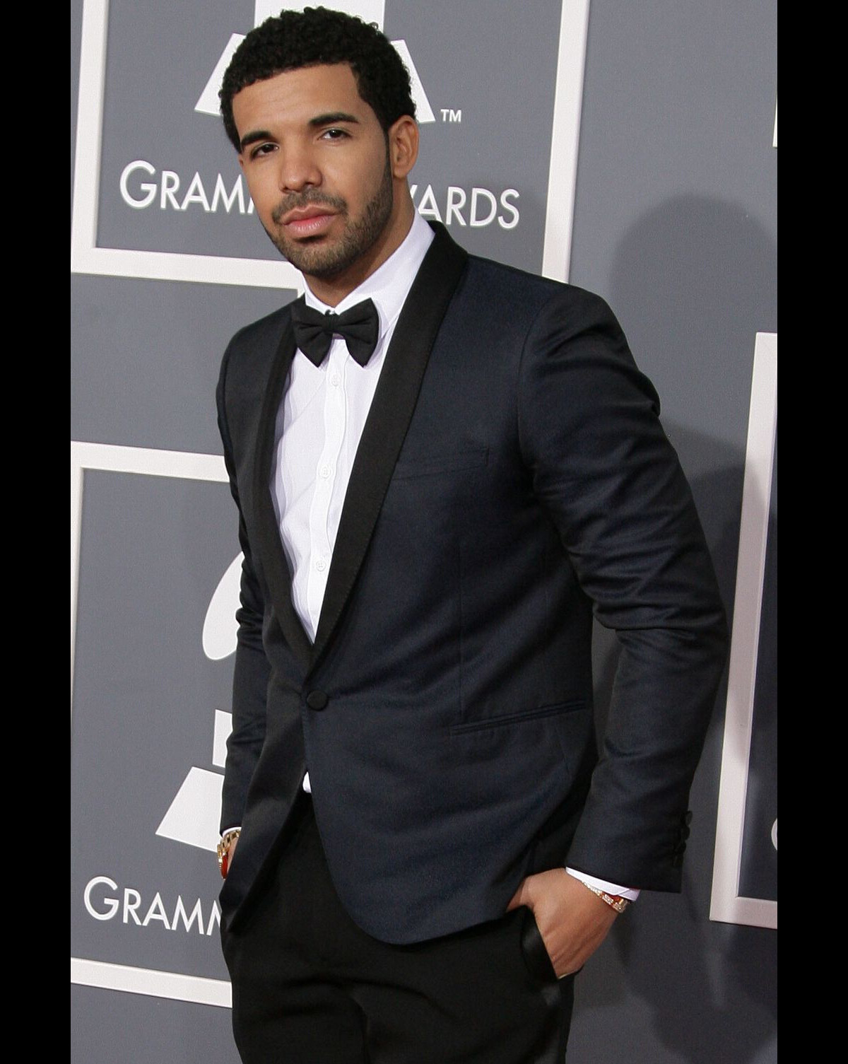 Photo : Drake lors des Grammy Awards à Los Angeles, le 10 février 2013 ...