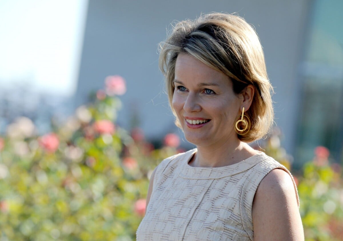 Photo : La reine Mathilde de Belgique en visite à l'ONU à New York le ...