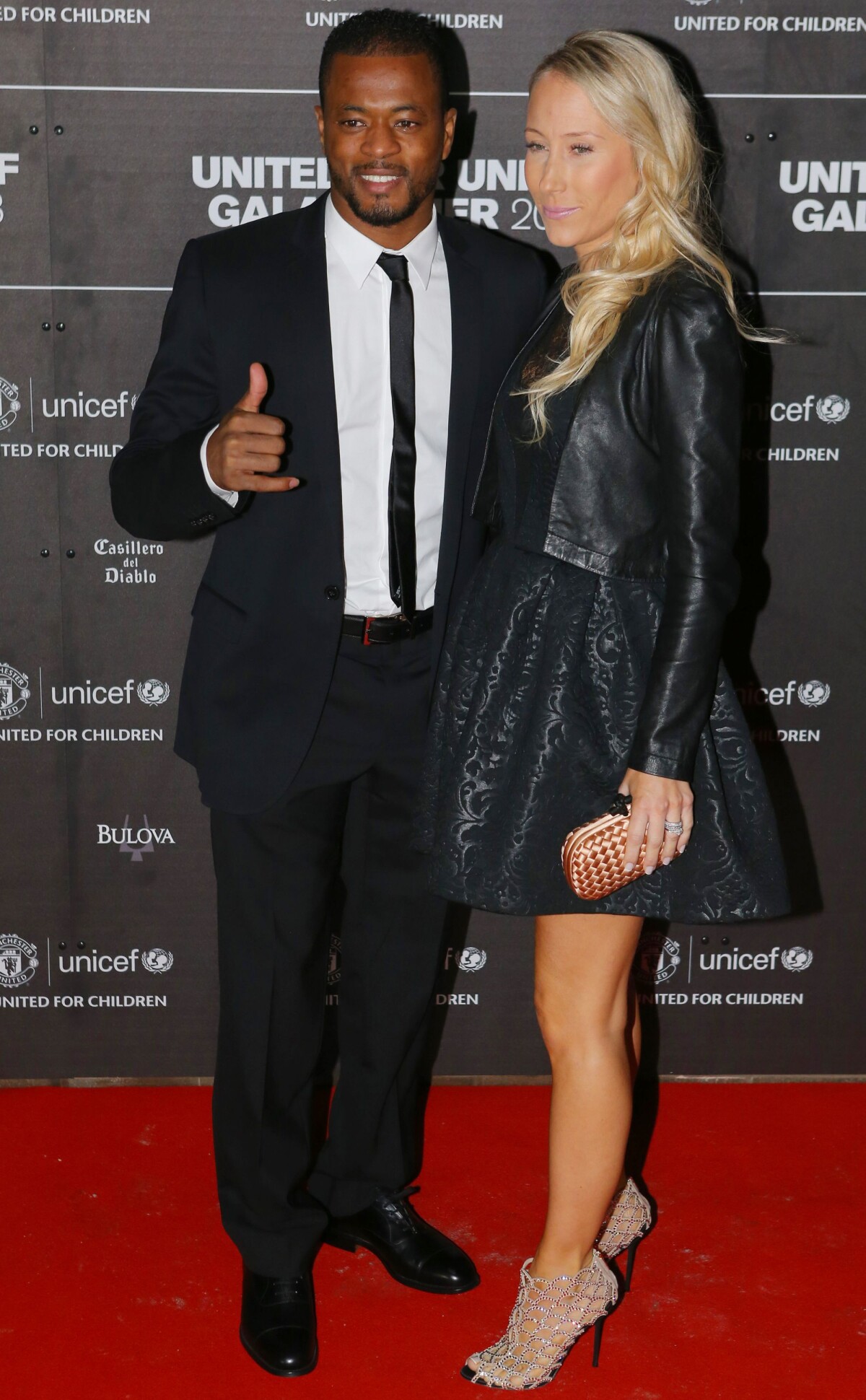 Photo : Patrice Evra et son épouse Sandra au gala de Manchester United ...