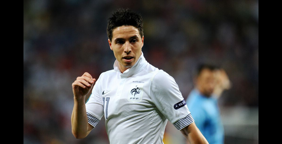 Photo : Samir Nasri lors du quart de finale de l'Euro 2012 entre l ...