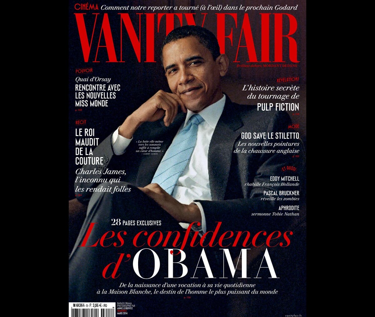 Photo : Barack Obama en couverture du "Vanity Fair" de mars 2014 ...