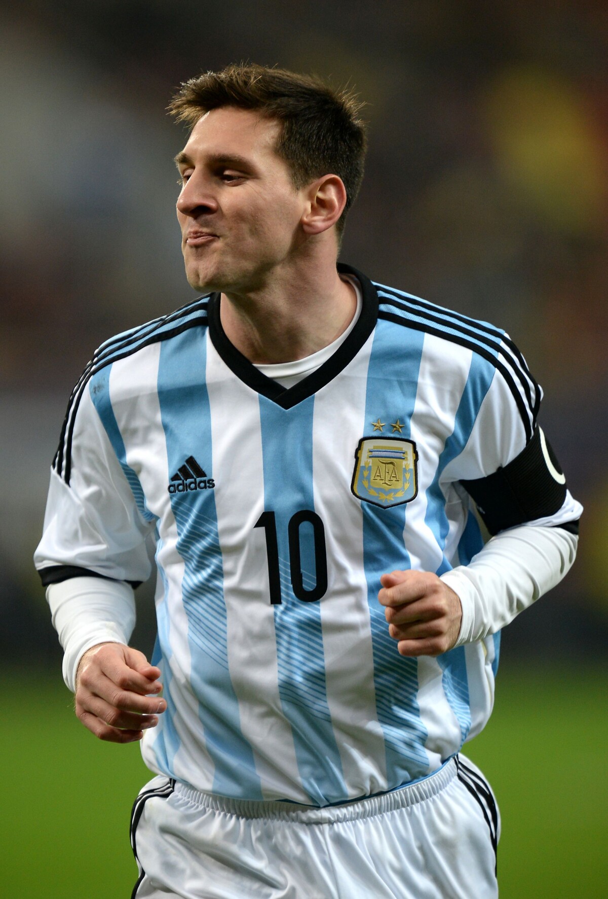 Photo : Lionel Messi lors du match entre l'Argentine et la Roumanie, à ...