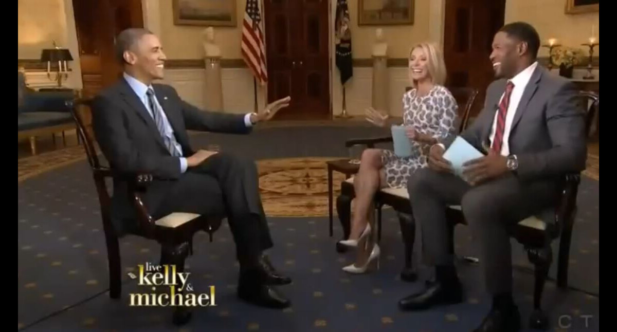 Photo : Barack Obama lors de l'émission Live with Kelly & Michael, le ...