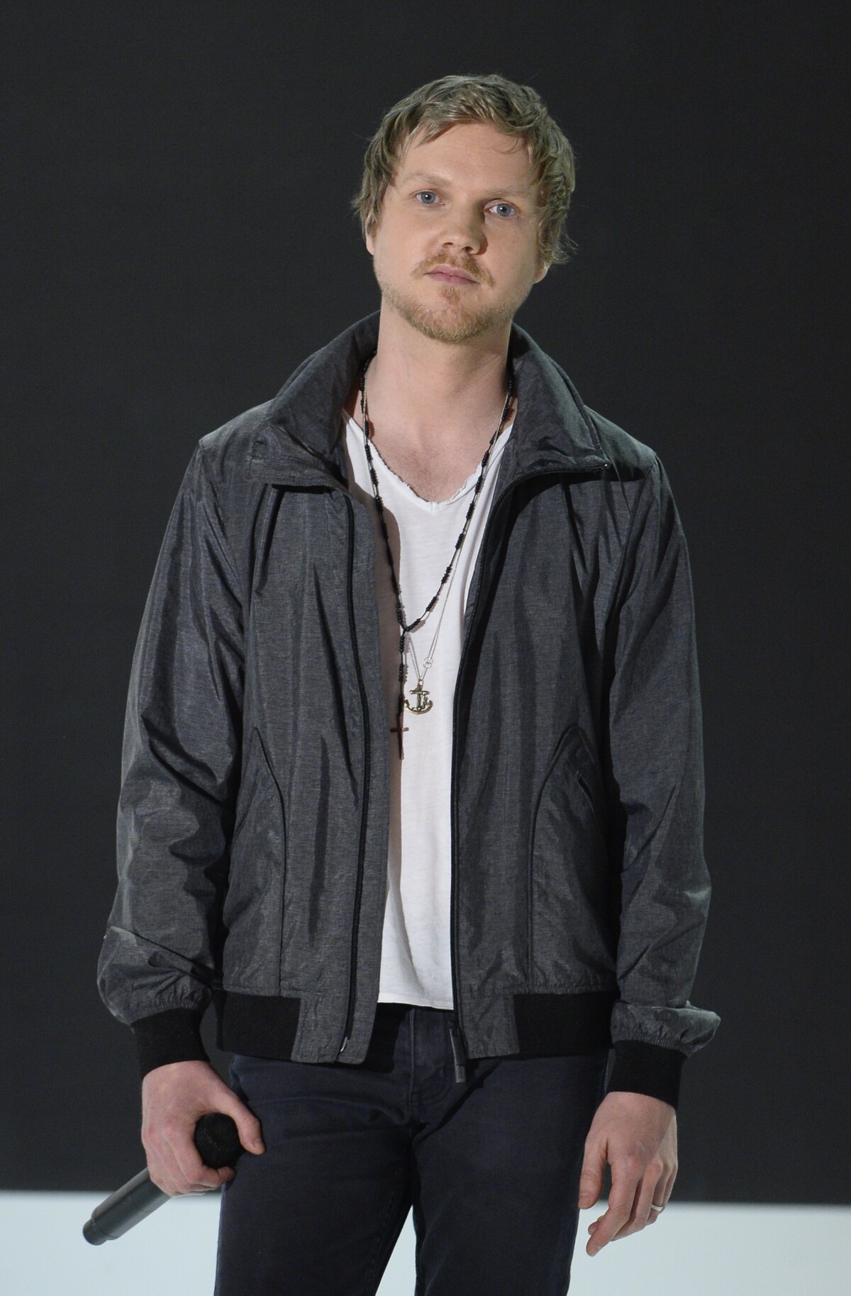 Photo : Benoît Poher du groupe Kyo lors de l'enregistrement de l ...