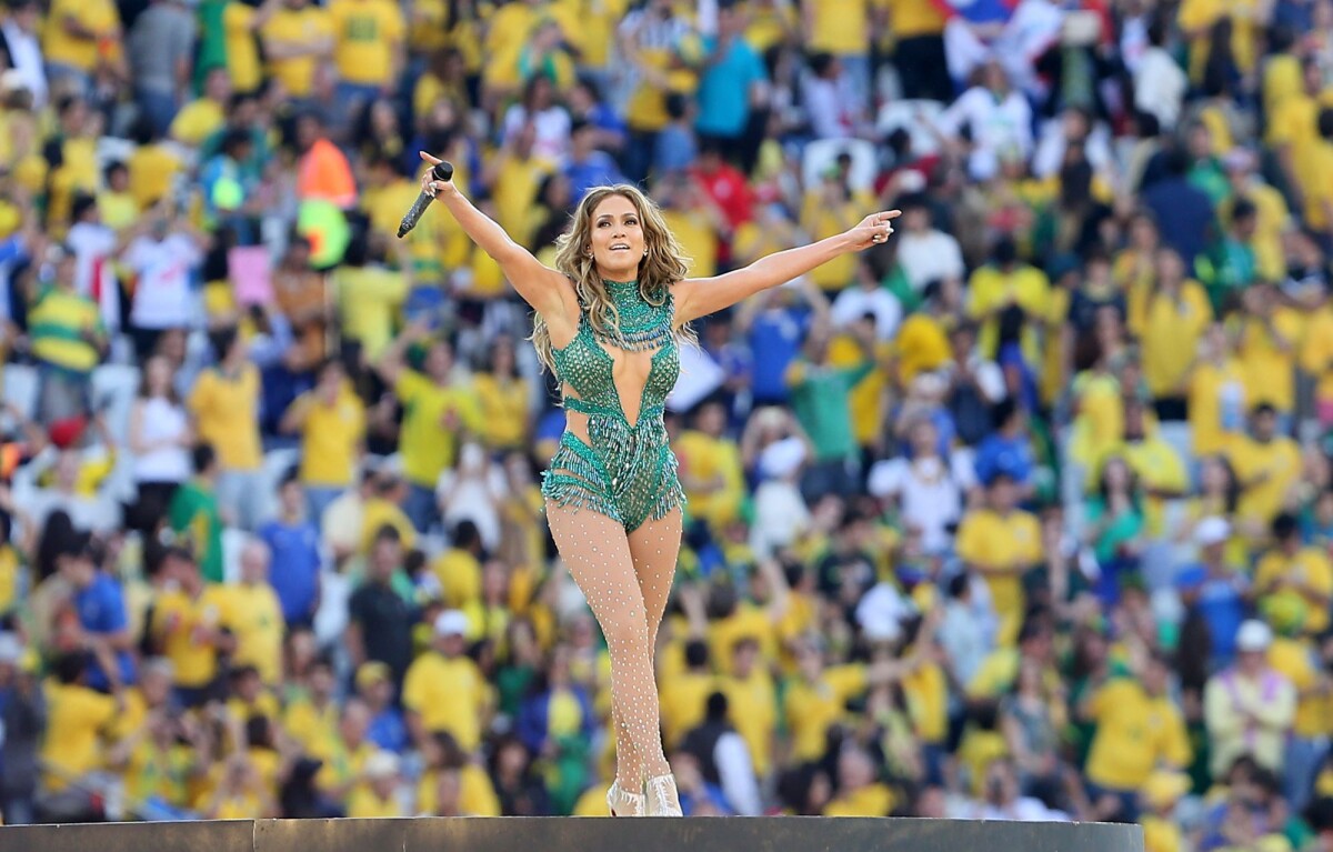 Photo : Jennifer Lopez lors de la cérémonie d'ouverture de la coupe du ...