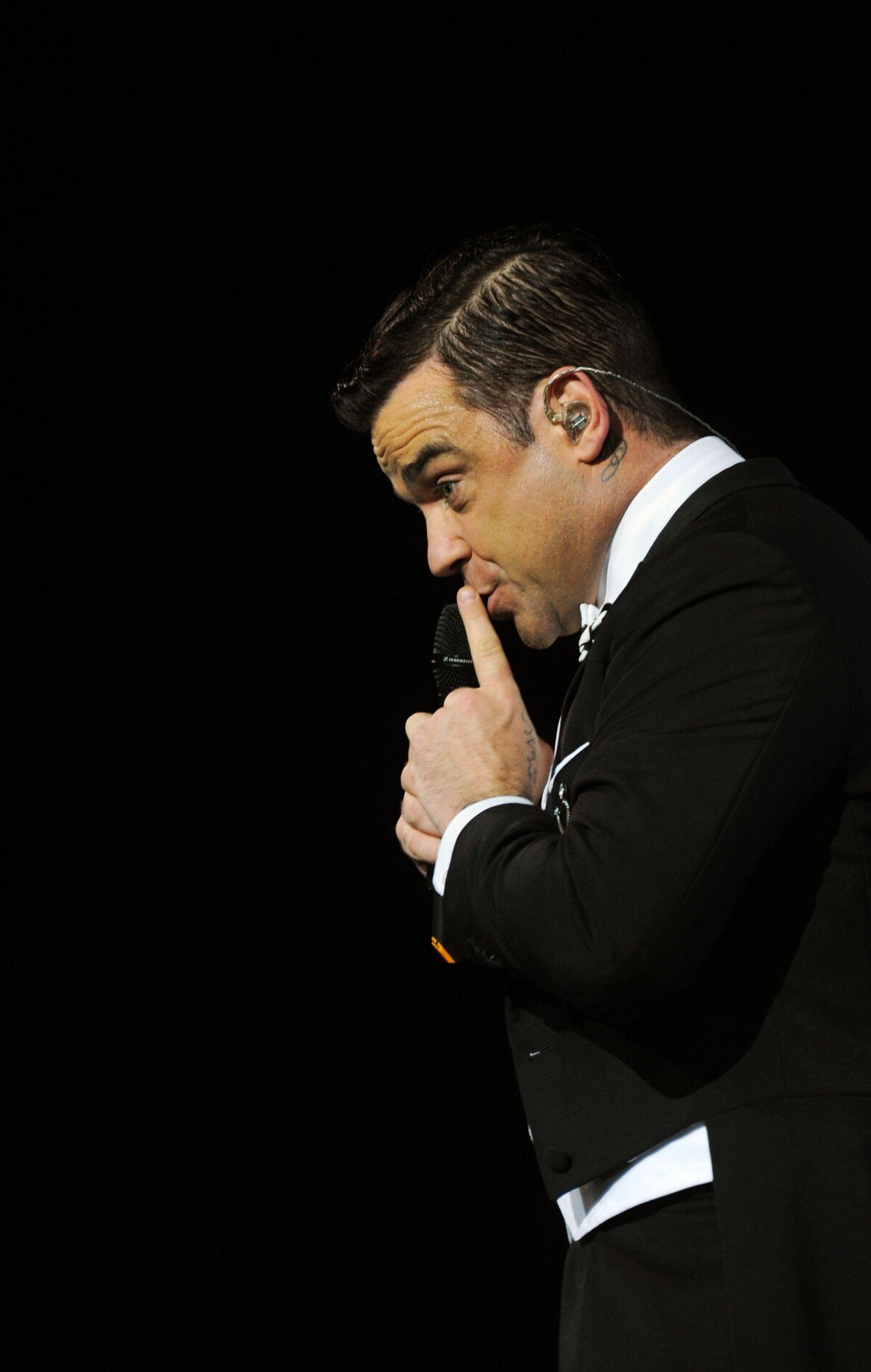 Photo : Robbie Williams à Prague, le 26 avril 2014. - Purepeople