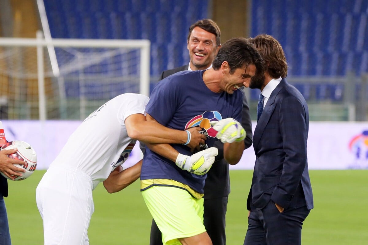 Photo : Gianluigi Buffon, Paolo Maldini, Andrea Pirlo - Match de ...