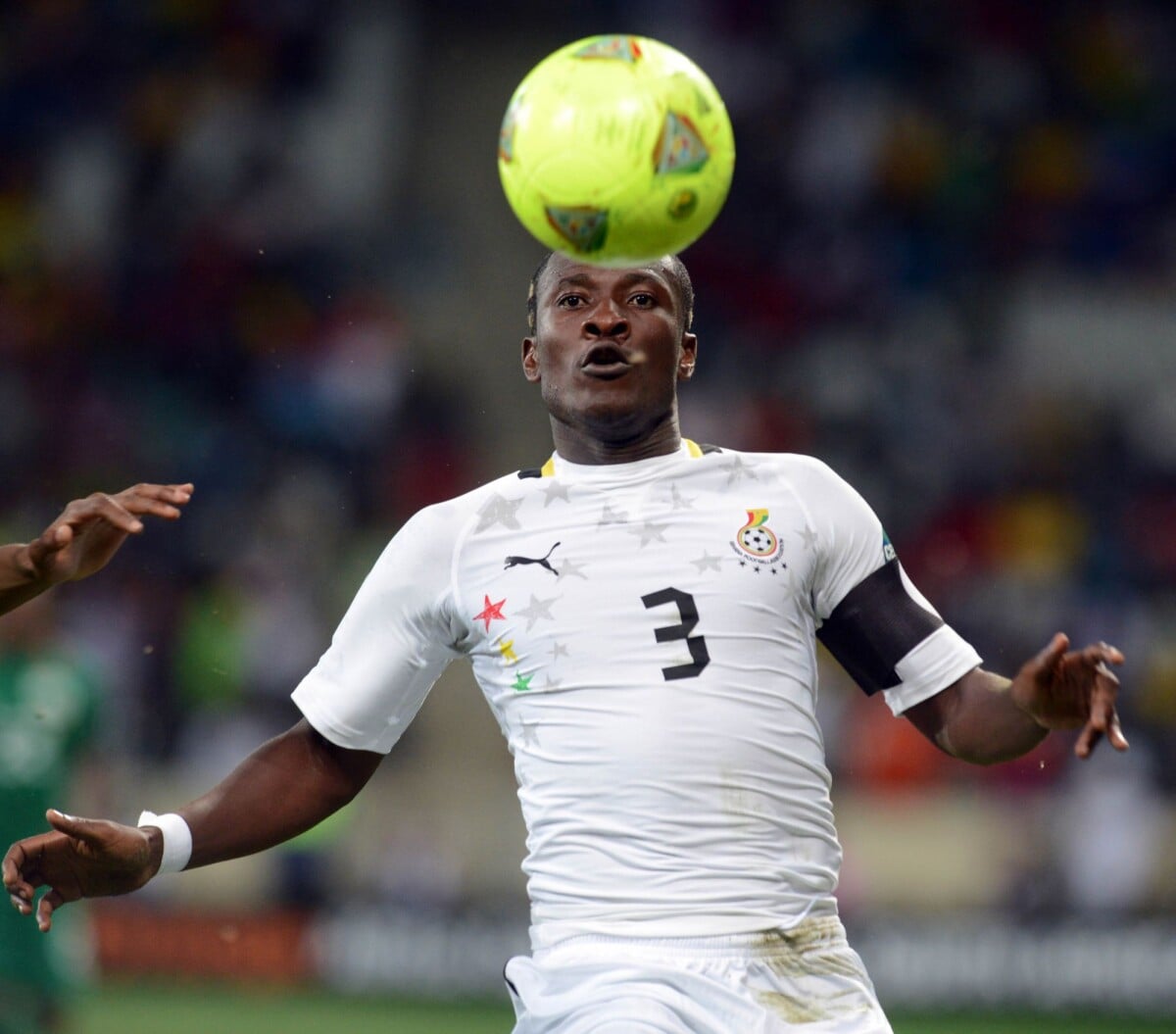 Photo : Asamoah Gyan lors de la demi-finale de la Coupe d'Afrique des ...