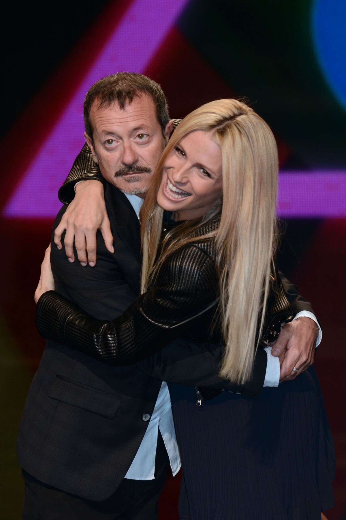 Photo : Rocco Papaleo et Michelle Hunziker sur le plateau de l'émission ...