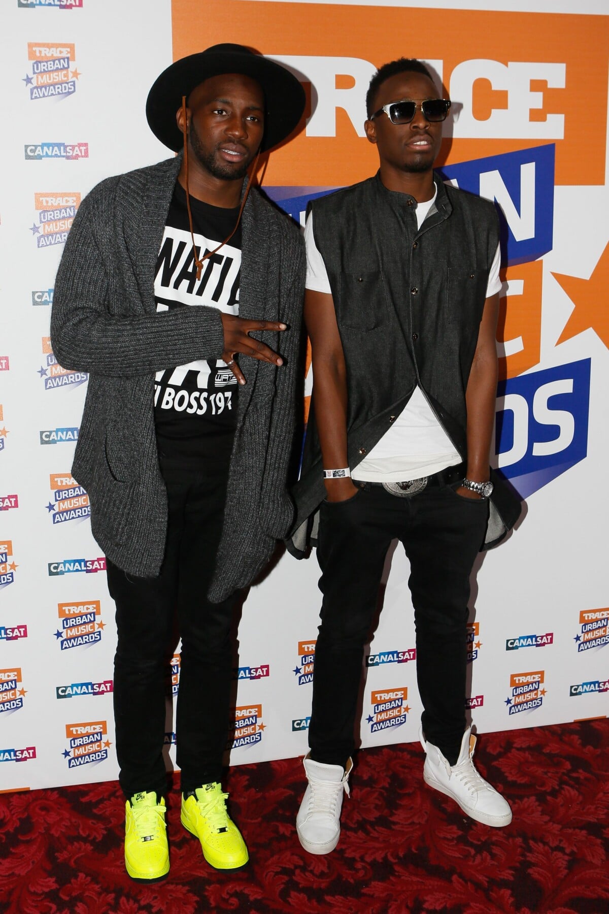 Photo : Abou Tall et Dadju du duo The Shin Sekaï lors des Trace Urban ...