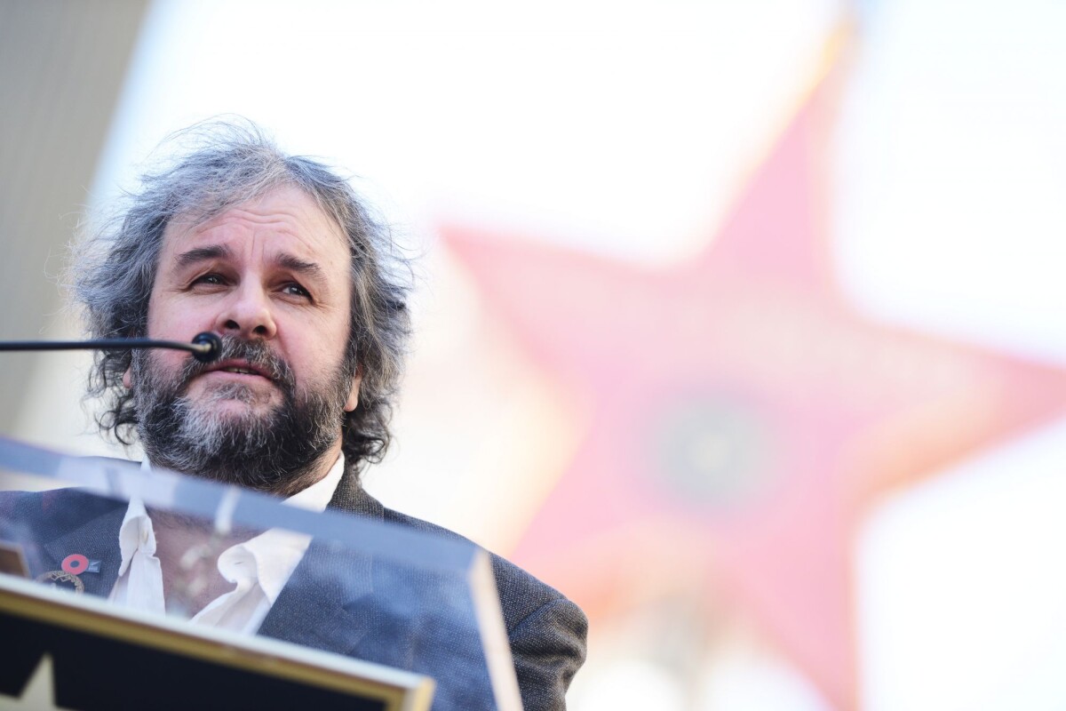Photo : Peter Jackson sur le Hollywood Walk of Fame à Los Angeles, le 8 ...