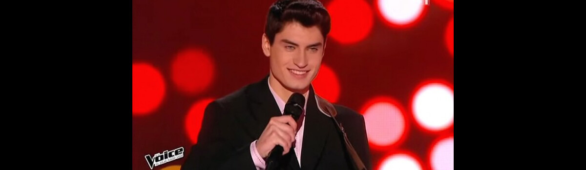 Photo : David Thibault dans The Voice 4 en janvier 2015. - Purepeople