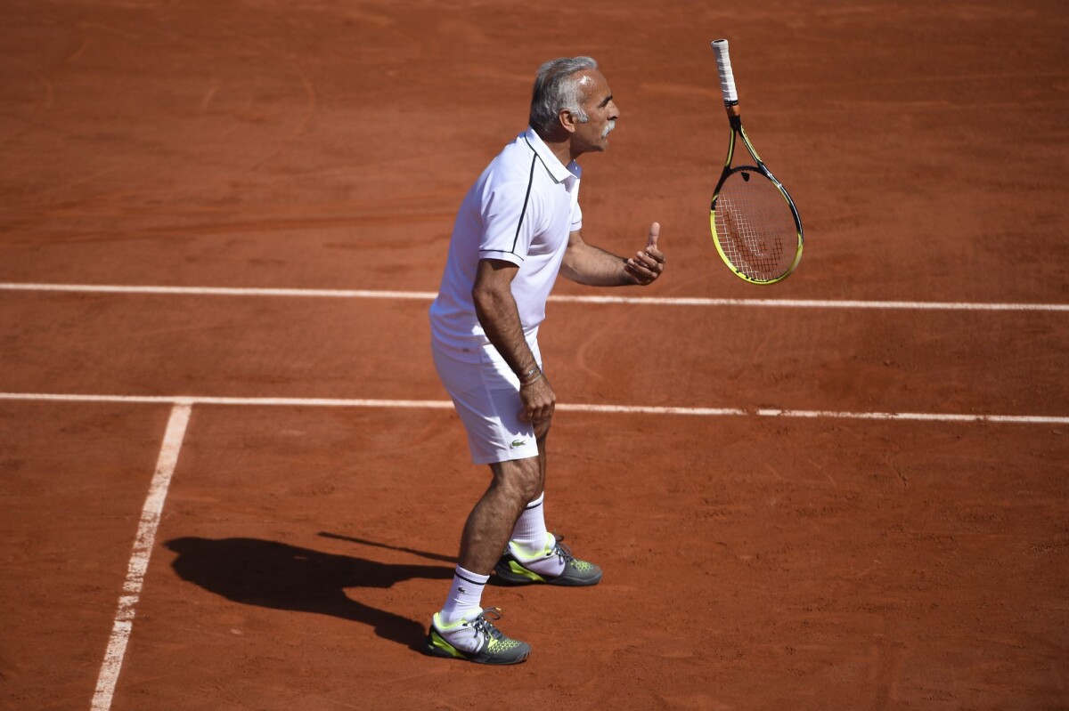 Photo : Mansour Bahrami lors du Kid's Day à Roland-Garros le 23 mai ...