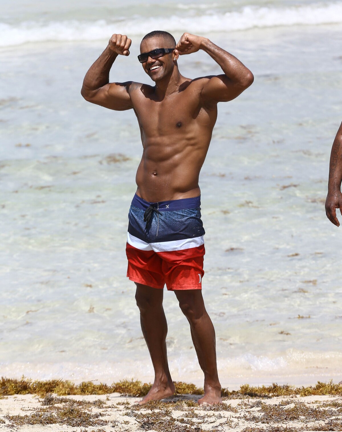 Photo : Shemar Moore expose son corps de rêve sur une plage de Miami, le 1er juillet 2015 ...
