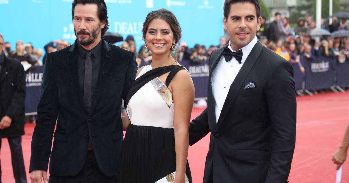 Eli Roth et sa femme Lorenza Izzo, Keanu Reeves - Tapis rouge du film ...