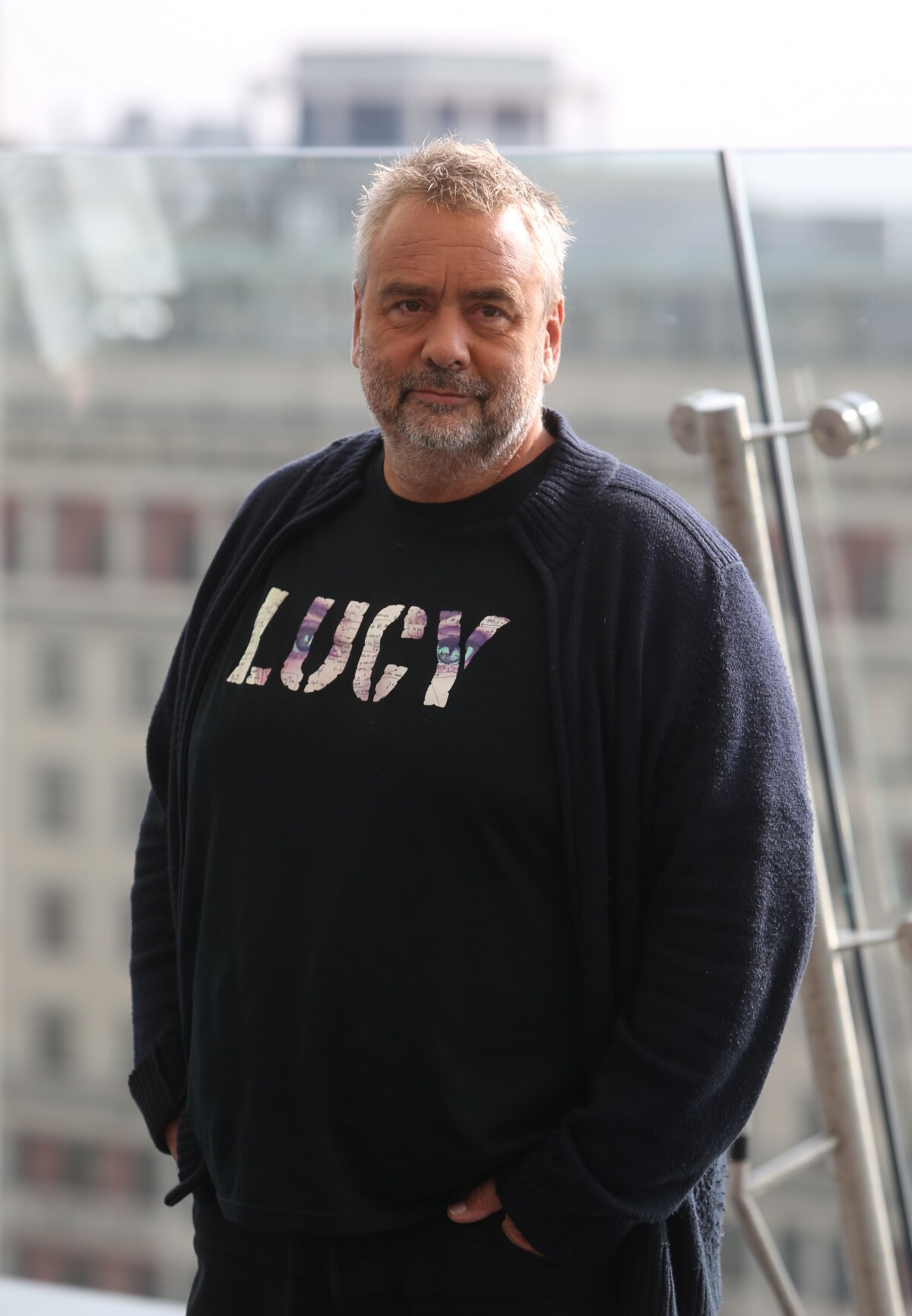 Photo : Luc Besson fait la promotion de son film "Lucy" à Moscou le 9 ...