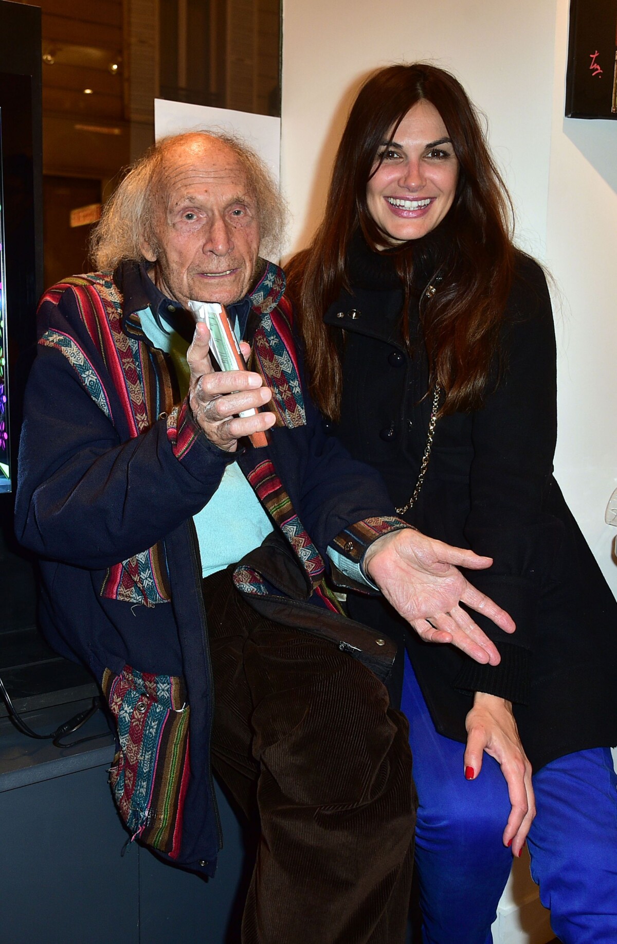 Photo : Ivry Gitlis et Helena Noguerra lors du vernissage de l ...