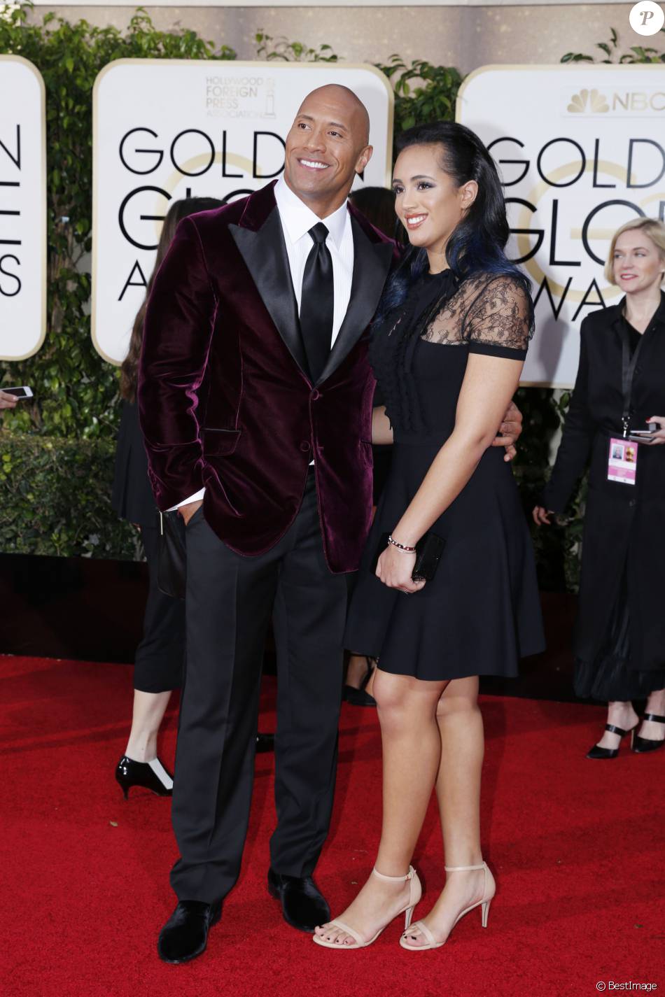 Dwayne Johnson et sa fille Simone Alexandra Johnson - 73e cérémonie ...