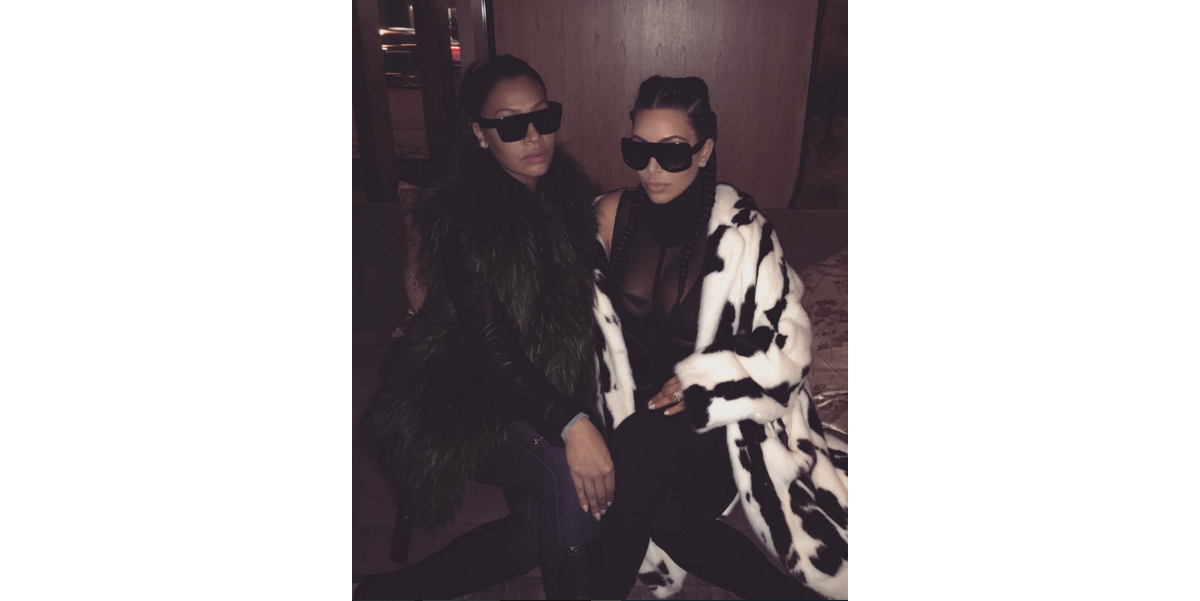 Photo : La La Anthony et Kim Kardashian au Cipriani Downtown. New York ...