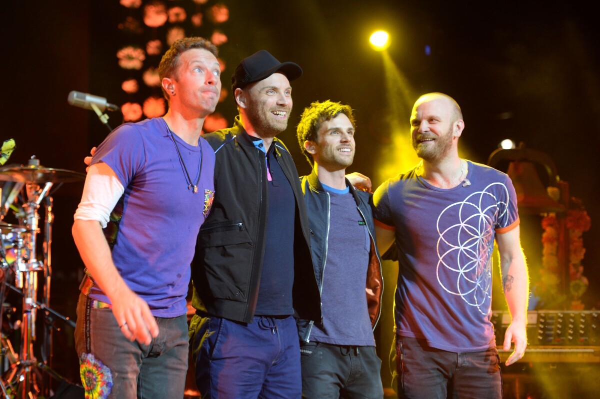 Photo : Coldplay sur la scène des NME Awards à l'O2 Brixton Academy à ...
