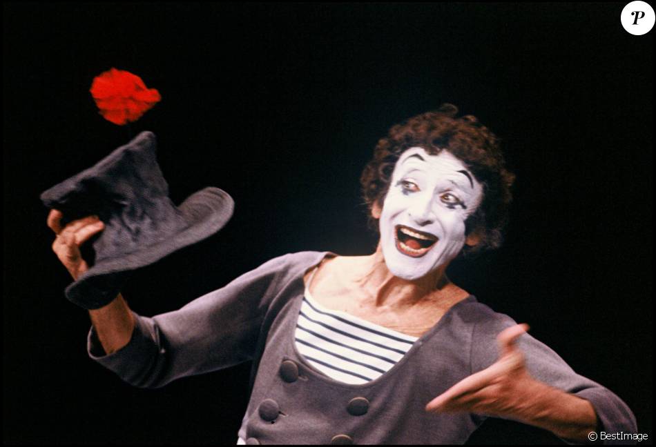 Le mime Marcel Marceau en 1987 - Purepeople