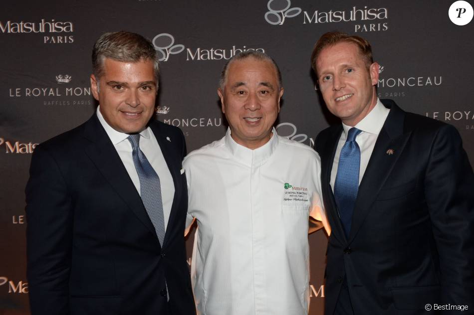 Exclusif - Omer Acar, le chef Nobu Matsuhisa et Aaron Kaupp, Directeur ...