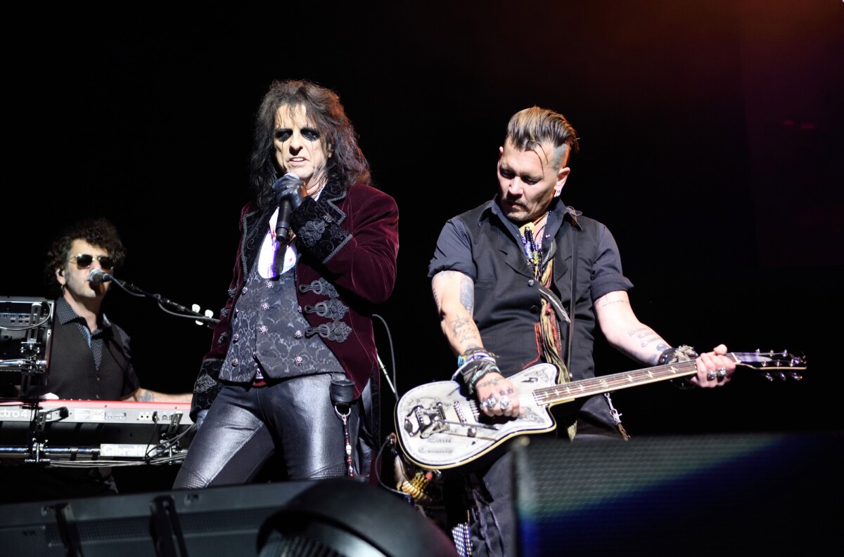Photo : Johnny Depp en concert avec Alice Cooper avec son groupe The ...