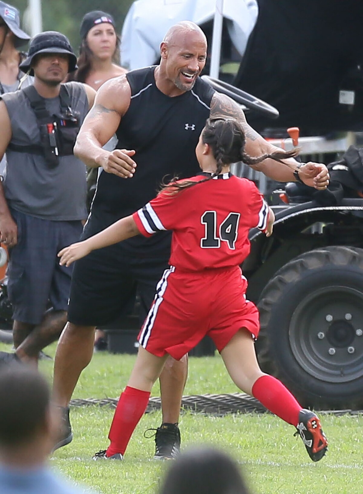 Photo : Dwayne Johnson sur le tournage de 'Fast 8' à Atlanta, le 7 ...