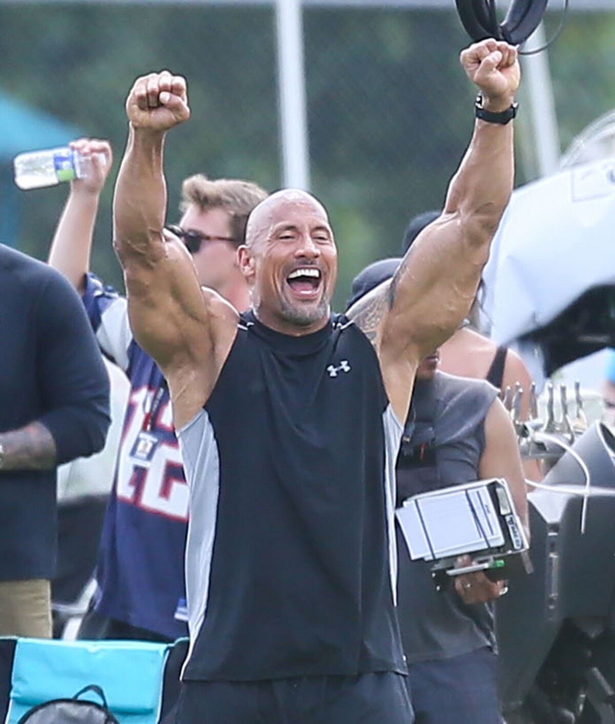 Photo : Dwayne Johnson sur le tournage de 'Fast 8' à Atlanta, le 7 ...