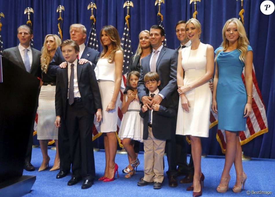 Donald Trump et sa famille Ivanka Trump, et son mari Jared Kushner ...