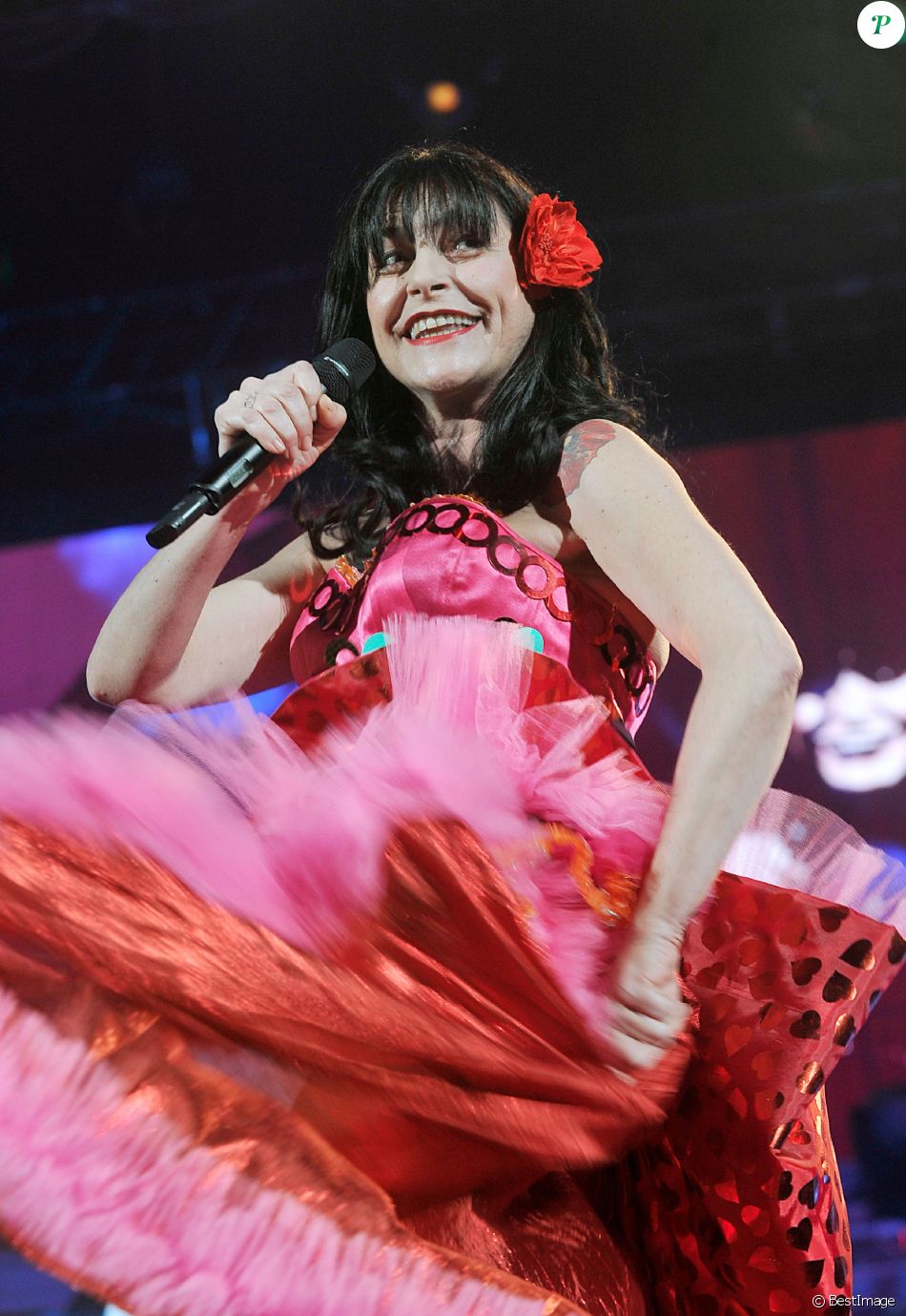 La chanteuse Lio - Concert Stars 80 au Zenith Paris, le 12 Avril 2013 ...