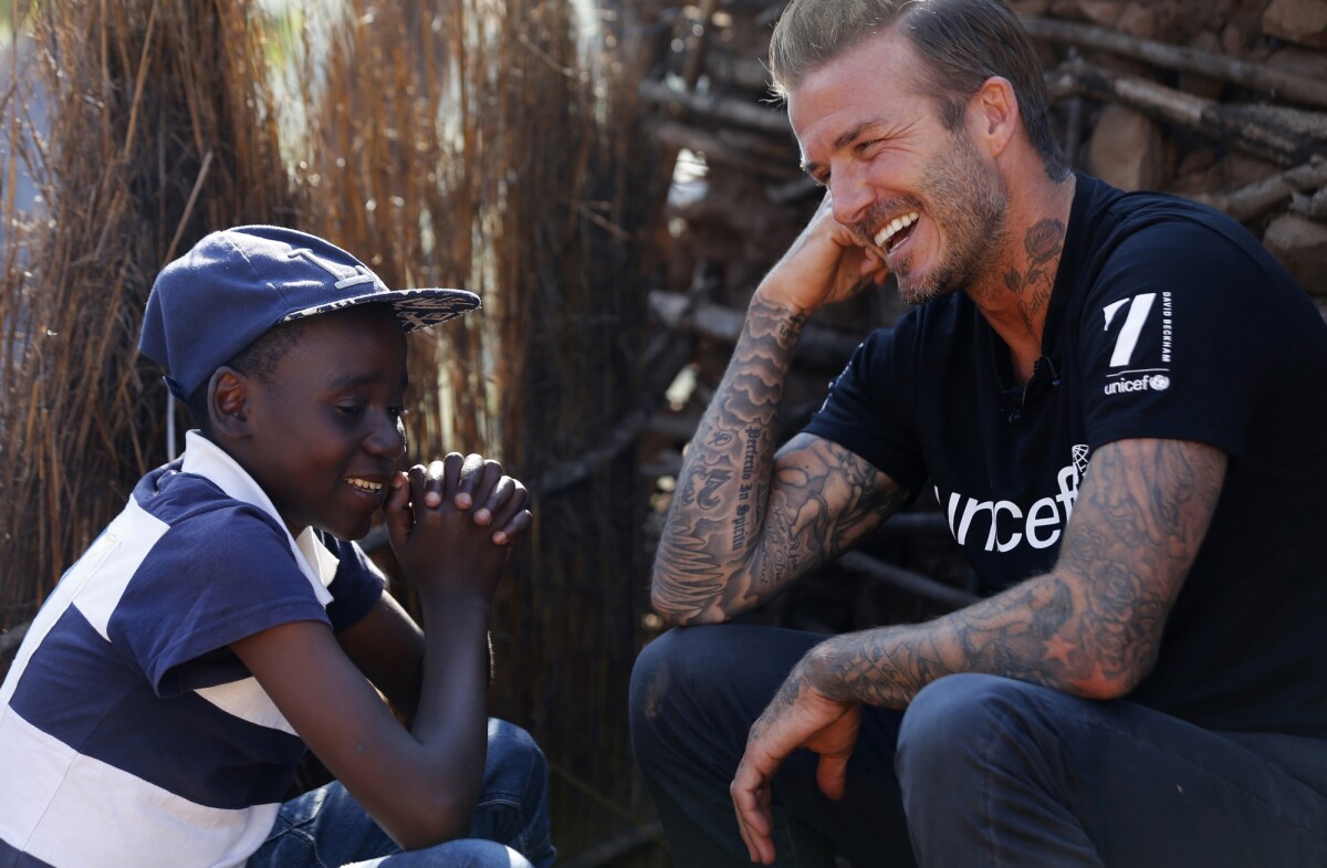 Photo David Beckham Ambassadeur De Bonne Volonté De Lunicef Rend