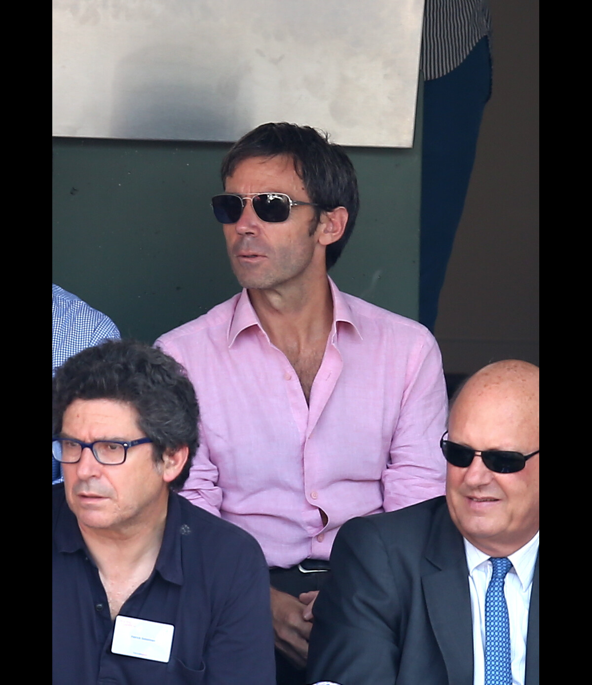 Photo : David Pujadas dans les tribunes lors de la demi-finale des ...
