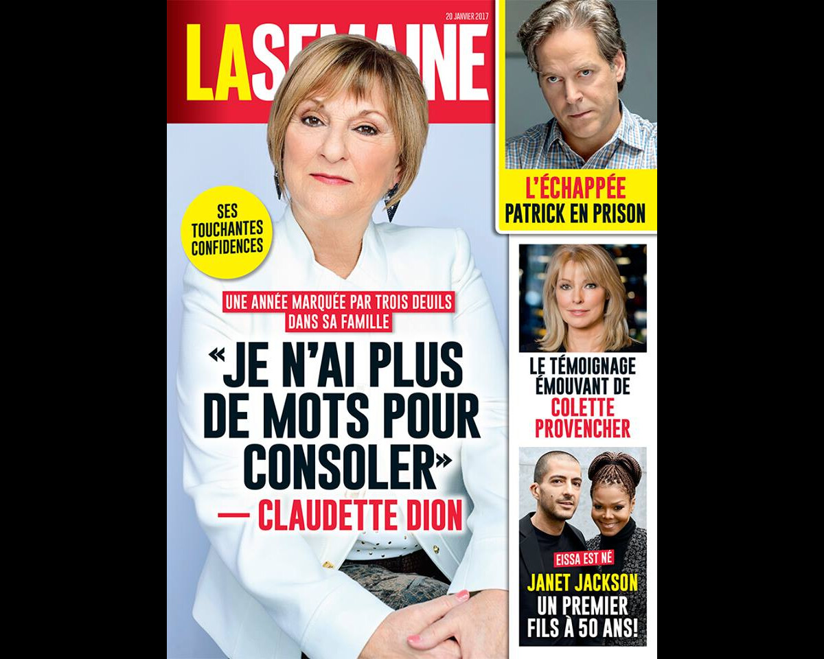 Photo : Claudette Dion en couverture du magazine québécois La Semaine ...