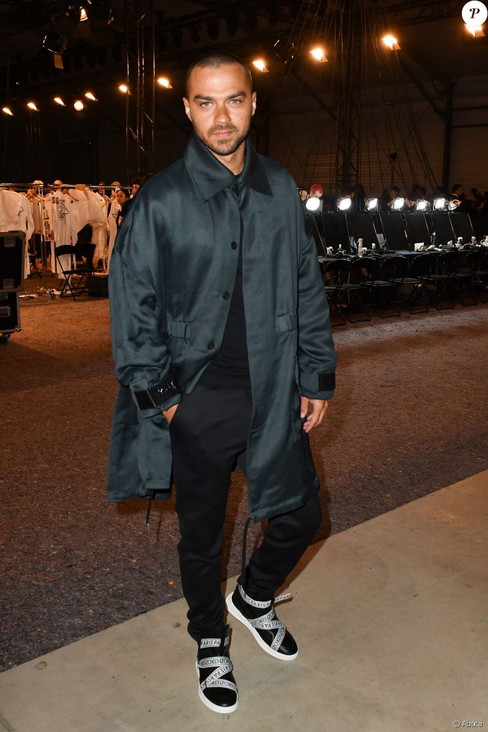Jesse Williams attending the Kenzo Menswear Fall/Winter 2017-2018 show ...