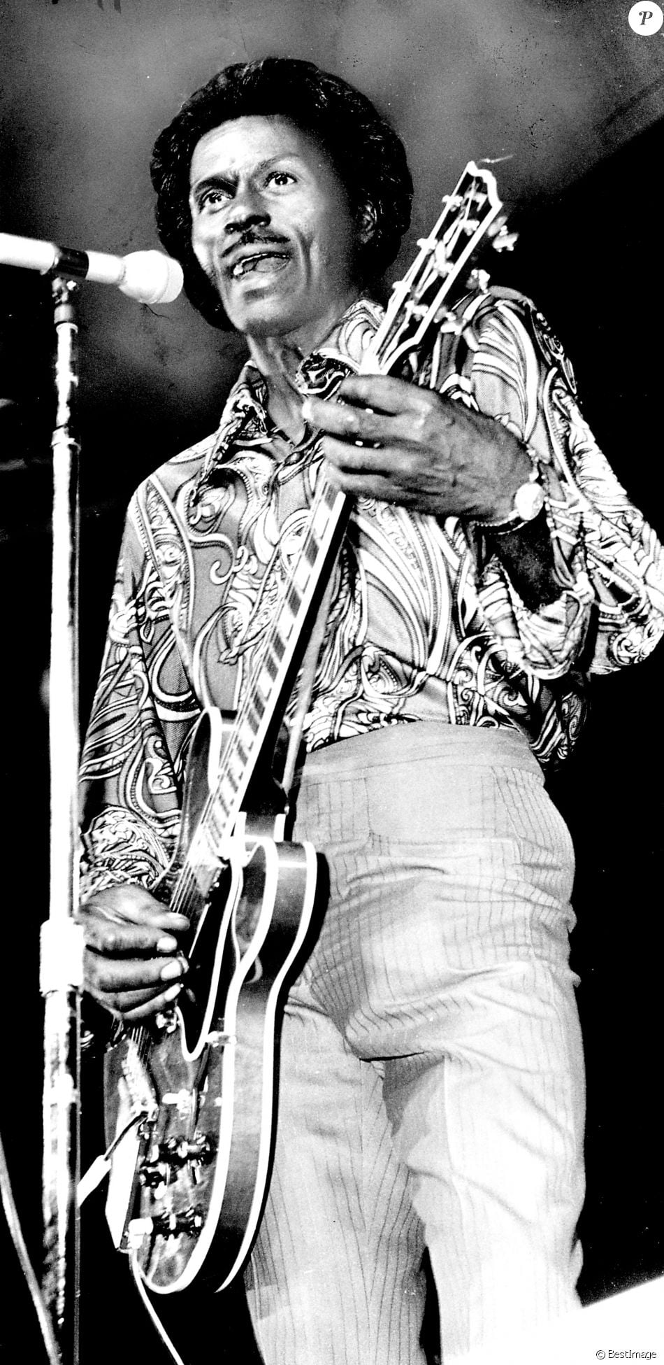 Chuck Berry en concert à Toronto le 27 août 1970. © Dick Darrell ...