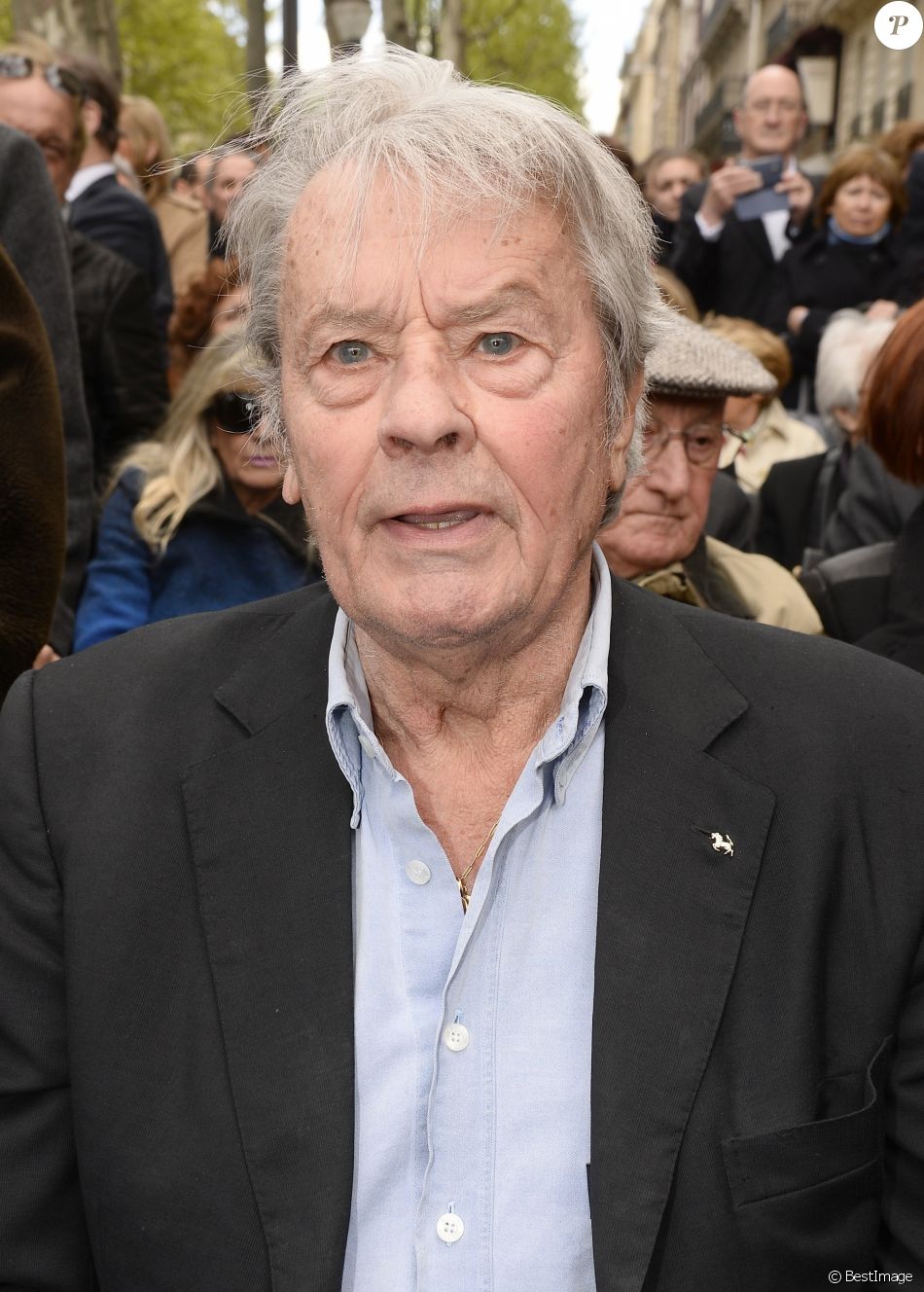 Alain Delon - Inauguration de la place Henri Salvador (43, boulevard ...