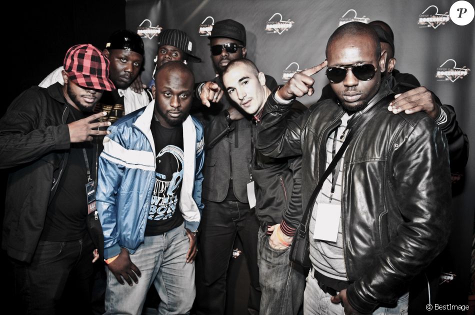 Le groupe Sexion d'assaut lors du concert Orange RockCorps au Zénith à ...