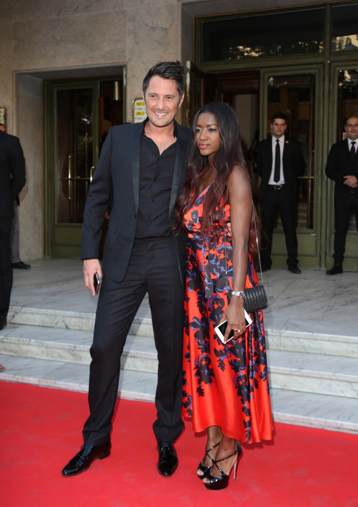 Photo : Vincent Cerruti et sa compagne Hapsatou Sy lors du 23ème Gala ...