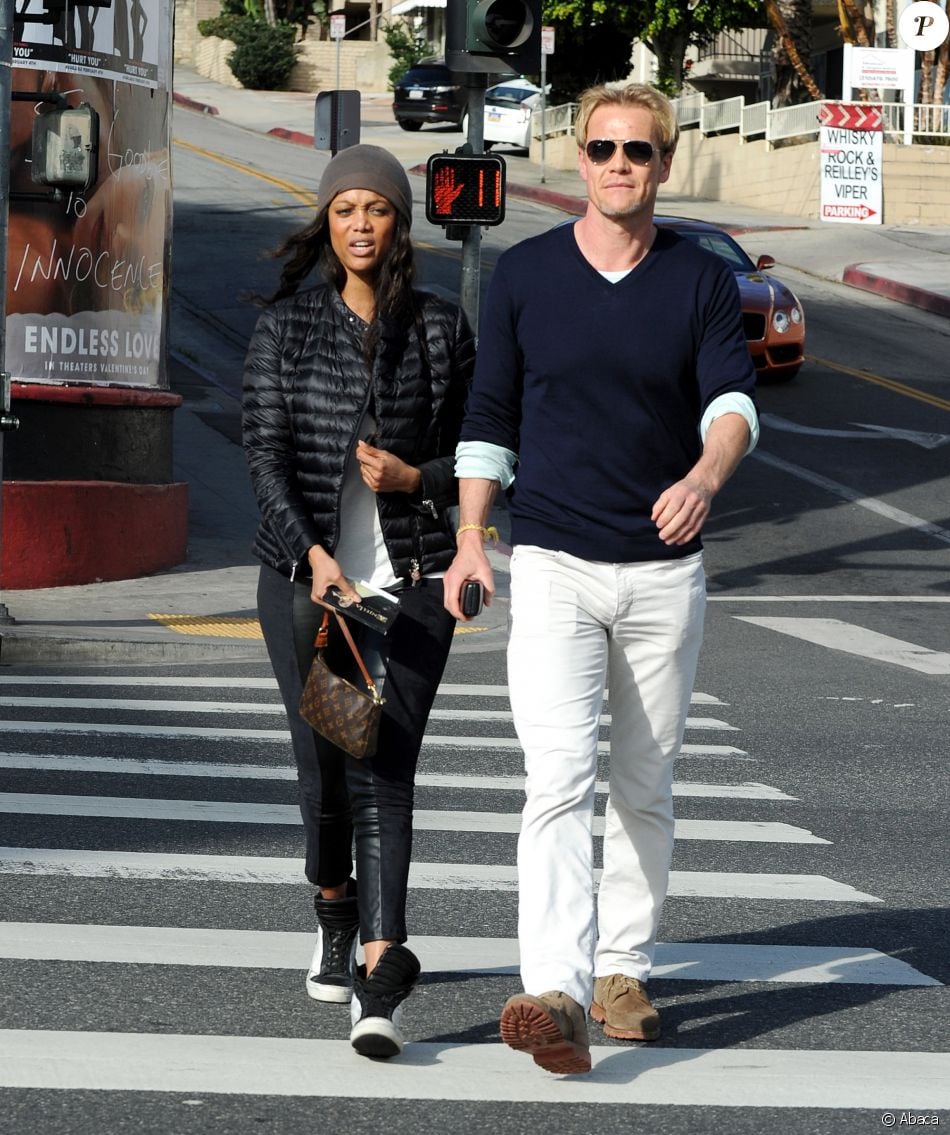 Tyra Banks et Erik Asla à Los Angeles, le 7 février 2014. - Purepeople