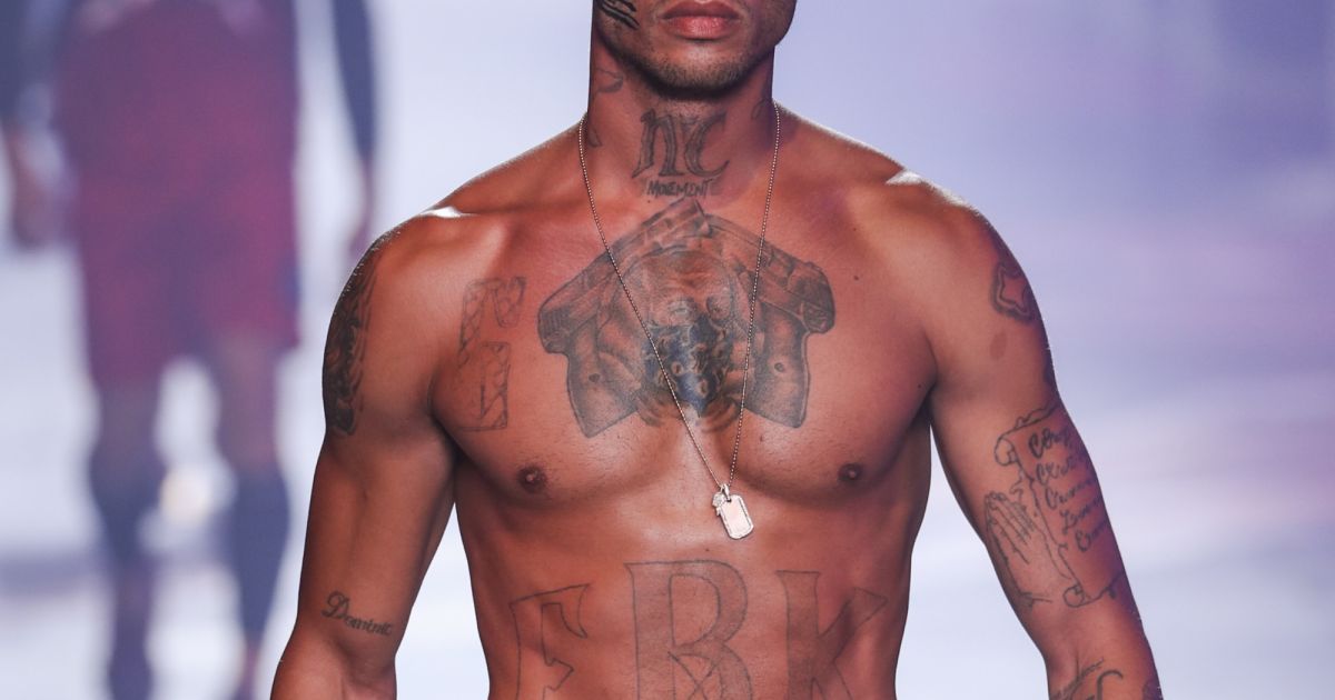 Jeremy Meeks lors du défilé de mode Hommes printemps-été 2018 Plein ...