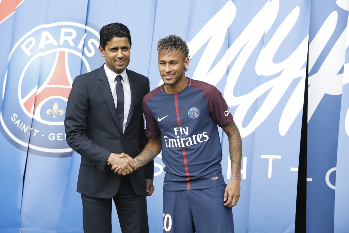 Photo : Le président du PSG Nasser Al-Khelaifi - Neymar Jr en ...