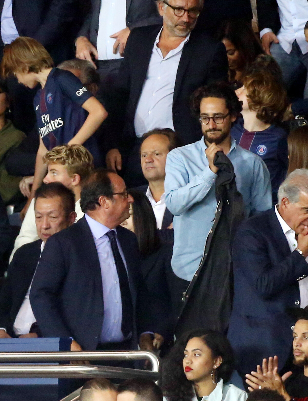 Photo : François Hollande et son fils Thomas Hollande - Match entre le ...
